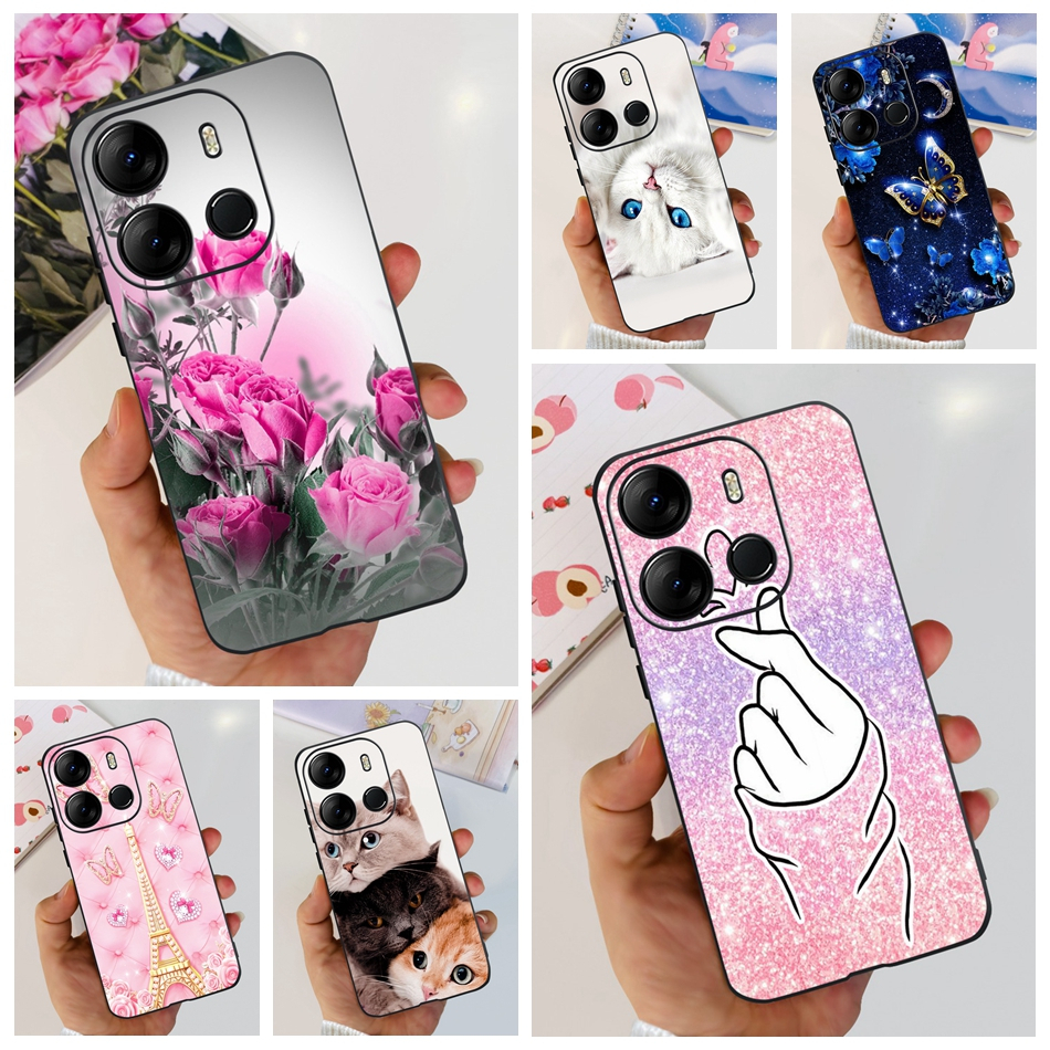 Tecno Pop 7 Pro BF7 Caixa De Telefone Com Padrão De Moda Pop7 7Pro ...