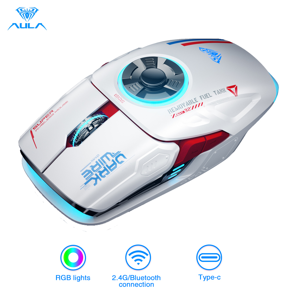AULA H530 RGB Wireless Mouse 2.4G/Bluetooth Gaming Mice Para Jogos De Escritório Laptop | Shopee ...