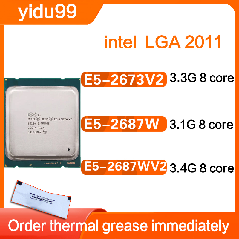 Intel Xeon e5 2673 v2 e5 2687W v2 CPU De 8 Fios 16 3.3GHZ Desmontagem ...