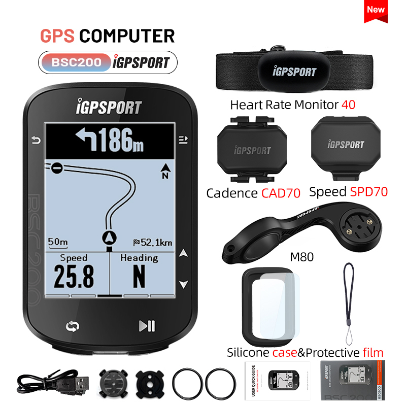 IGPSPORT BSC200 velocimetro bike Sem fios à prova de água IPX7 Tipo C recarregável ...