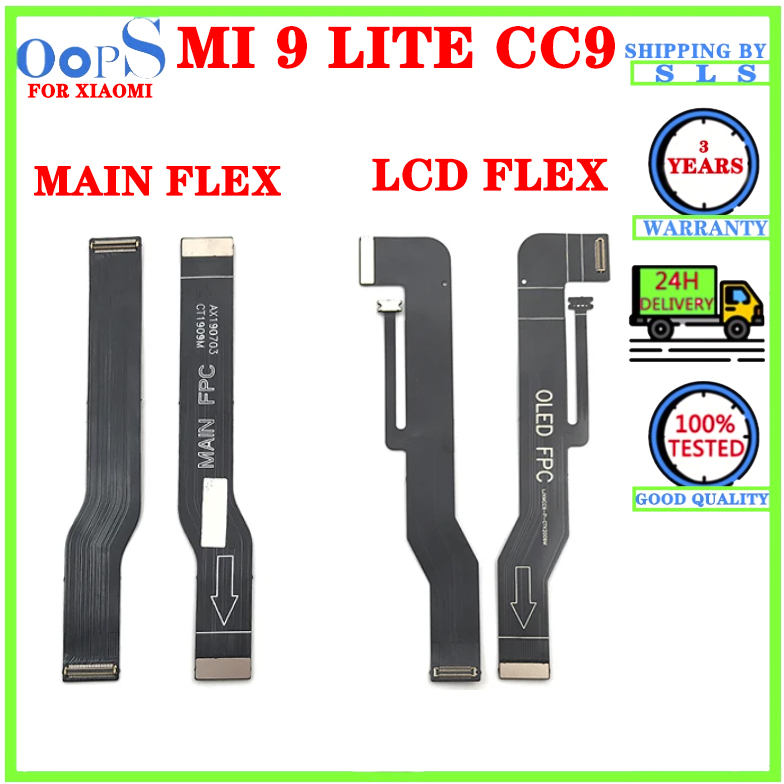 Visor LCD MotherBoard Connect Cabo Flex Para Placa Principal Xiaomi Mi 9 Lite OLED FPC Conector ...