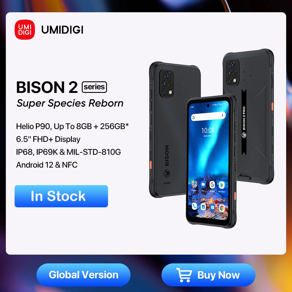 UMIDIGI BISON 2/PRO Gloabl Versão Android 12 Smartphone Robusto Helio ...