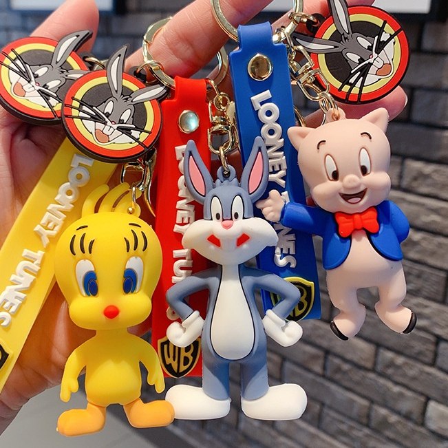 Novo Looney Tunes Bugs Bunny doll Keychain Pingente De Carro Moda ...