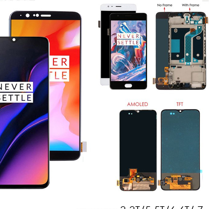 Visor LCD TFT/AMOLED Para OnePlus 3 3T/5 5T Conjunto Digitalizador De Tela Sensível Ao Toque Um ...