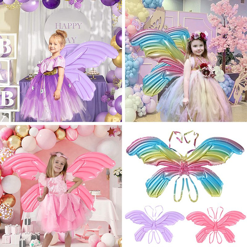Balão De Asa De Anjo Borboleta Decoração De Costas Cosplay Kids Party ...