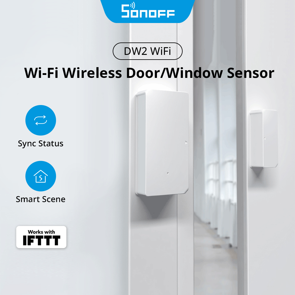 SONOFF DW2 WiFi Detector De Janela De Porta Sem Fio App Notification ...