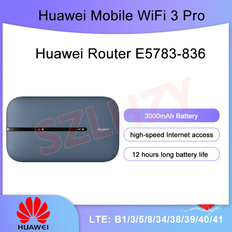 Roteador Móvel Portátil Huawei 4G E5783-836 WiFi 3 Pro 300Mbps De Alta Velocidade 3000mAh ...