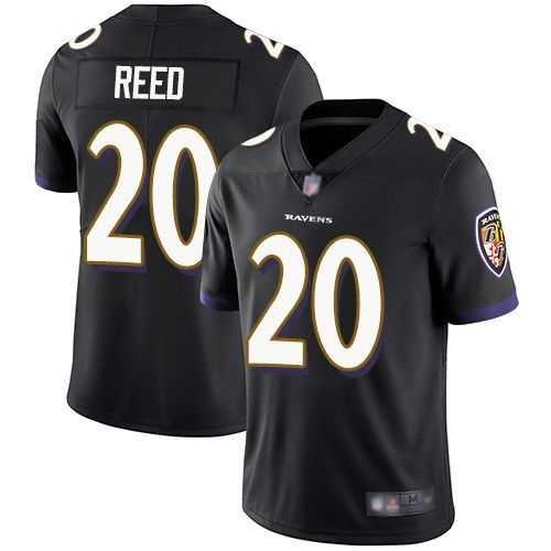 1 Desobstrução Baltimore Ravens Ed Reed # 20 Vapor Preto Intocável ...