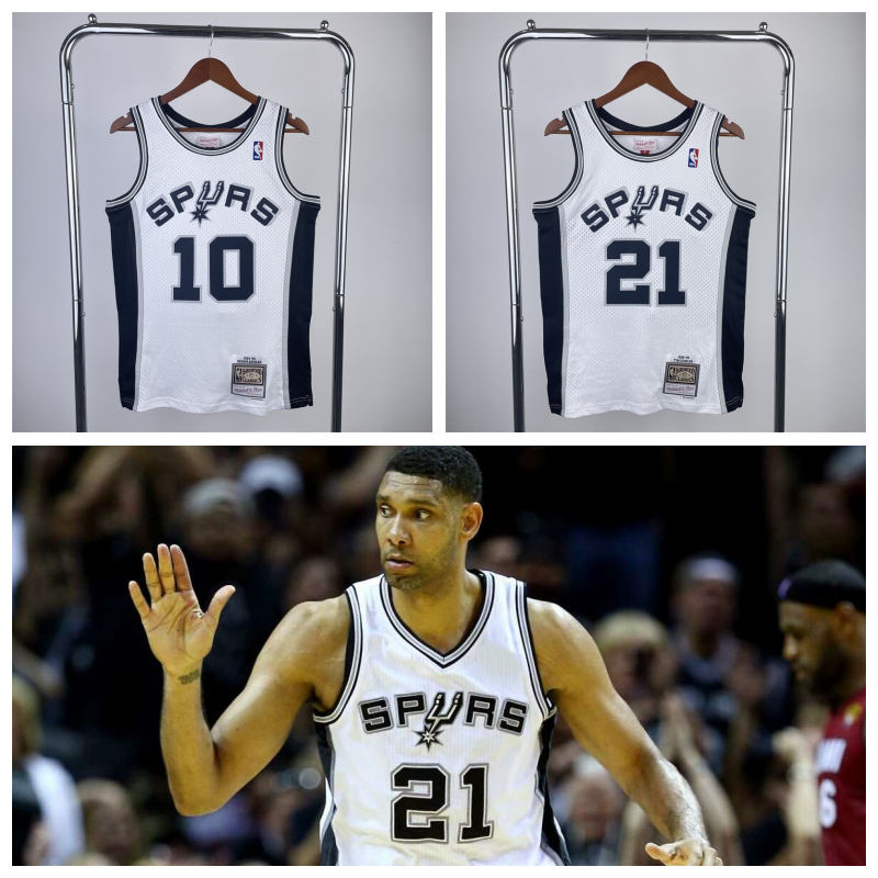 Duncan 21 Rodman 10 San Antônio Spurs MN Heat Pressed Vintage Versão ...