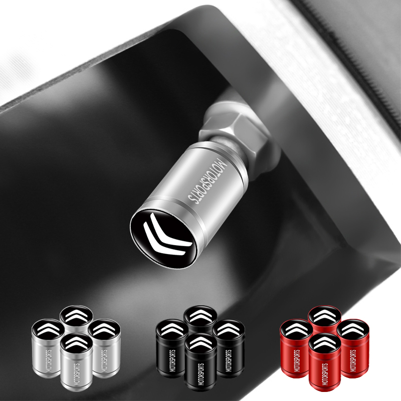 4pcs Tampa Cilíndrica De Alumínio Para Pneus De Carro Esportiva De ...