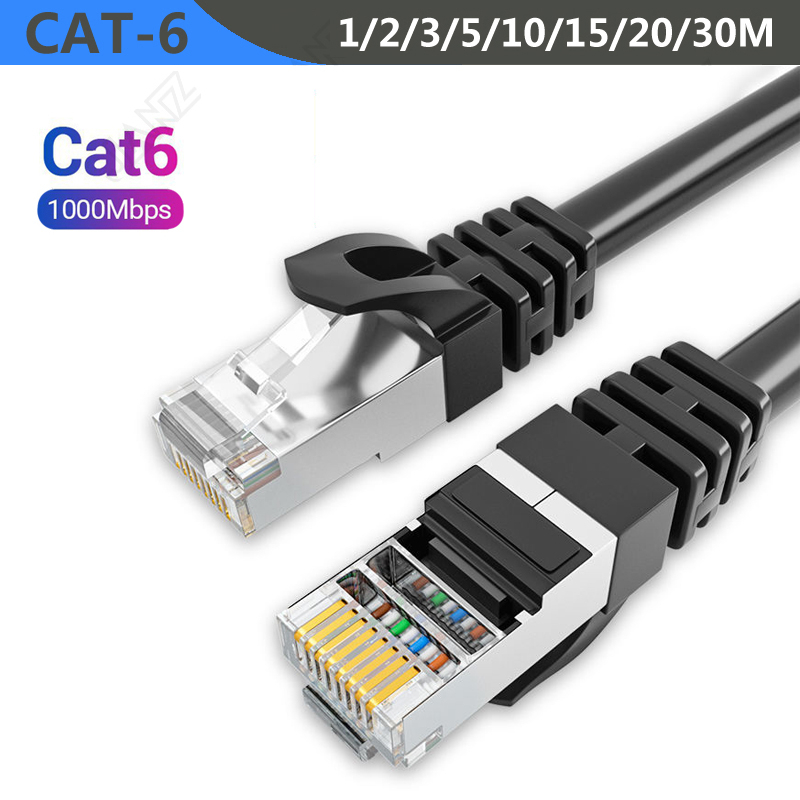 CAT6 Cabo Ethernet 1/2/3/5/10/15/20M RJ45 De Rede LAN Gigabit | Shopee ...