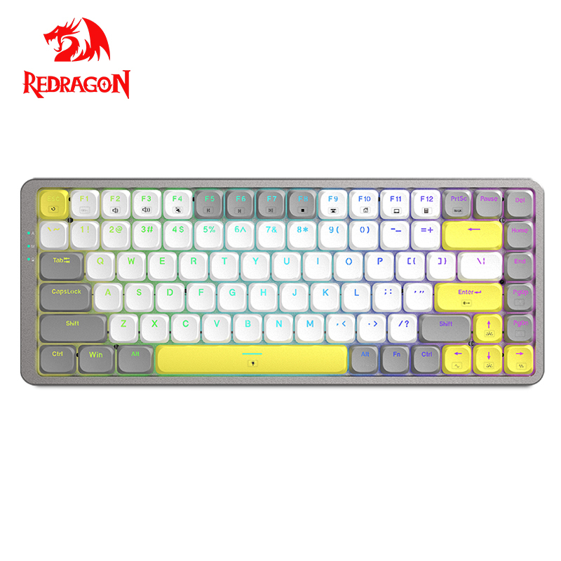 REDRAGON TL84-B RGB USB Mini Slim Ultra-Thin Wired Mechanical Gaming Keyboard Teclado Vermelho ...