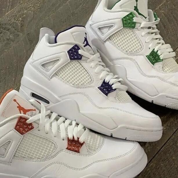 Air Jordan 4 Verde Metálico Púrpura | Shopee Brasil