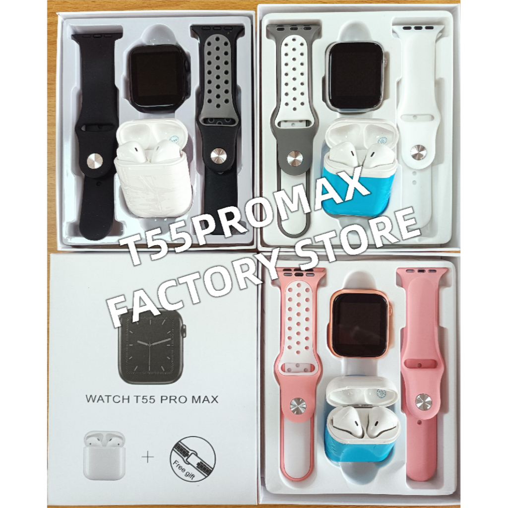 Smartwatch Relógio Inteligente T55 Pro max2022 Max TWS Fone De Ouvido 2 ...