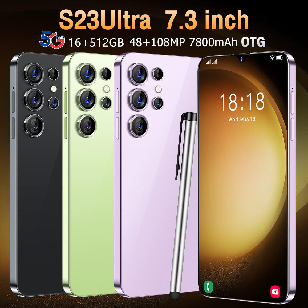 Smartphone S23 Ultra 5G 7,3 Polegadas Tela Cheia 16GB RAM + 512GB ROM ...