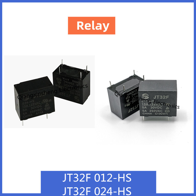 Mini Relé Eletrônico De 4 Pinos JT32F 012-HS JT32F 024 12V 24V 5A Substituível JZC-32F-HS3 ...