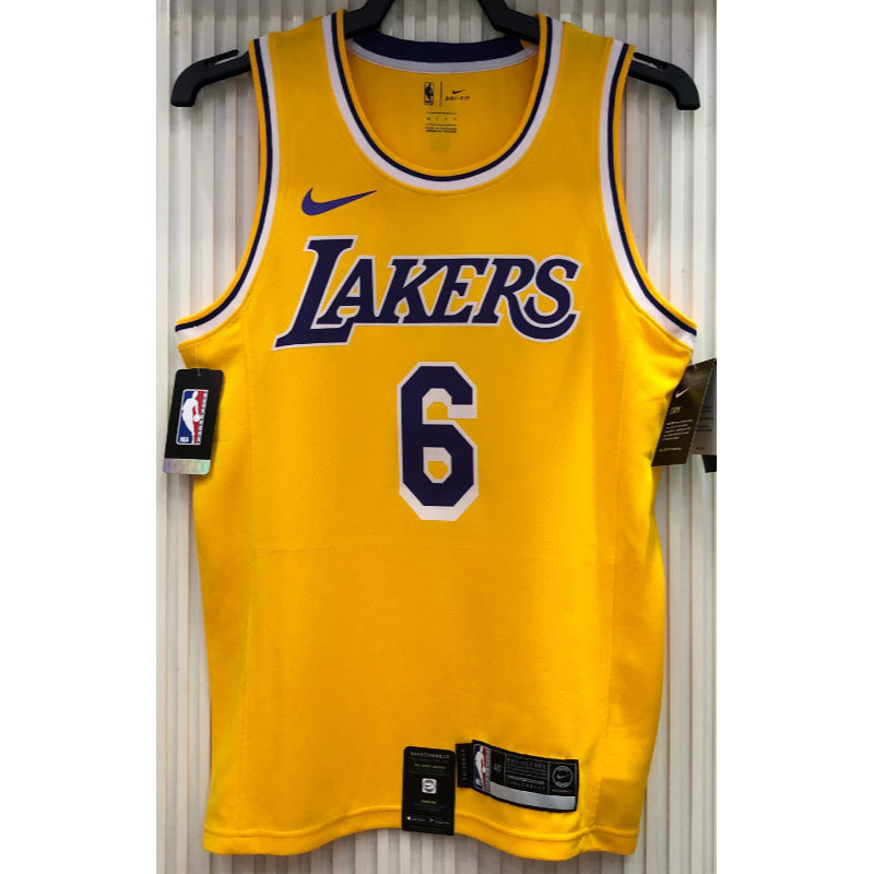 2023 nba Los Angeles Lakers No. 6 James yellow classic basketball ...