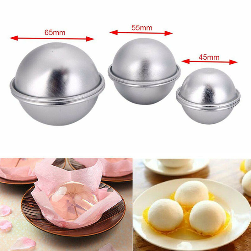6pcs Esfera Em Forma De Alumínio 3 Tamanhos Bomba De Banho Fizzies Molde De Sabonete Feito À Mão ...