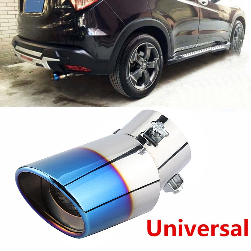 Aço Inoxidável Escapamento Esportivo Ponta De Escape De Carro Universal ...
