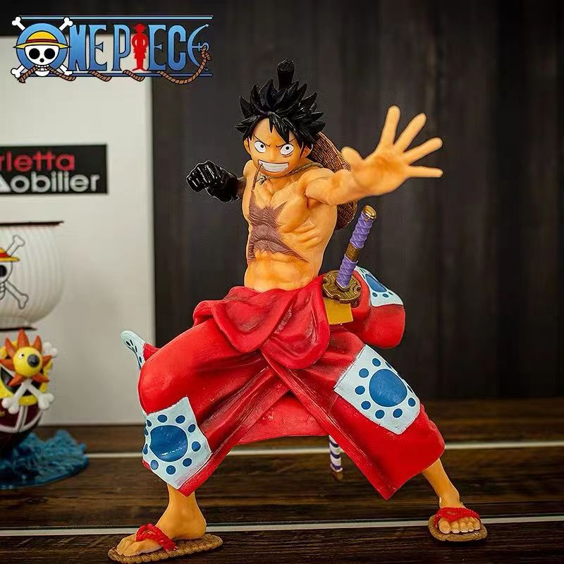 22cm One Piece Monkey D Luffy Action Figure Adult Kids Figurine Japan ...