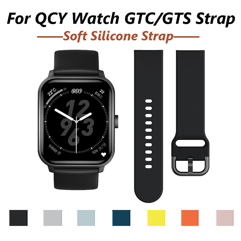 Para Relógio QCY Watch GTC/GTS/GS/GS2/GT/GT2 Pulseira De Silicone Macio Repacto Smart Band ...