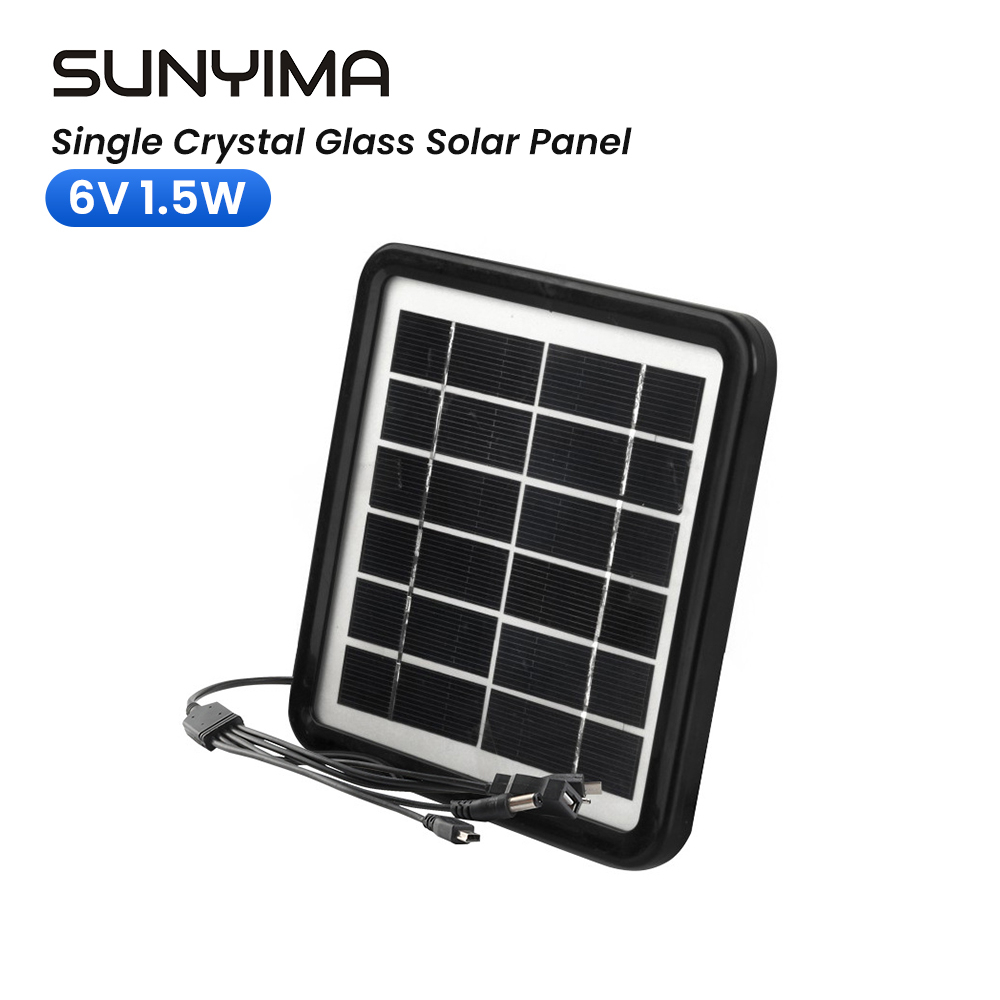 SUNYIMA Solar Panels 6V 1.5W Solar Cell Photovoltaic Module Board For ...