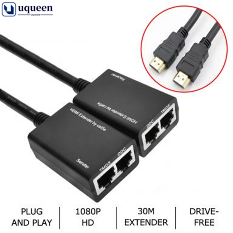 DIGIFOUNDER Extensor HDMI 1080P-Compatible Cat5e Cat 6 RJ45 Lan ...