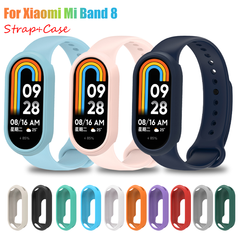 Capa De Silicone Bracelete Para Xiaomi Mi Band 8 NFC Smart Watch