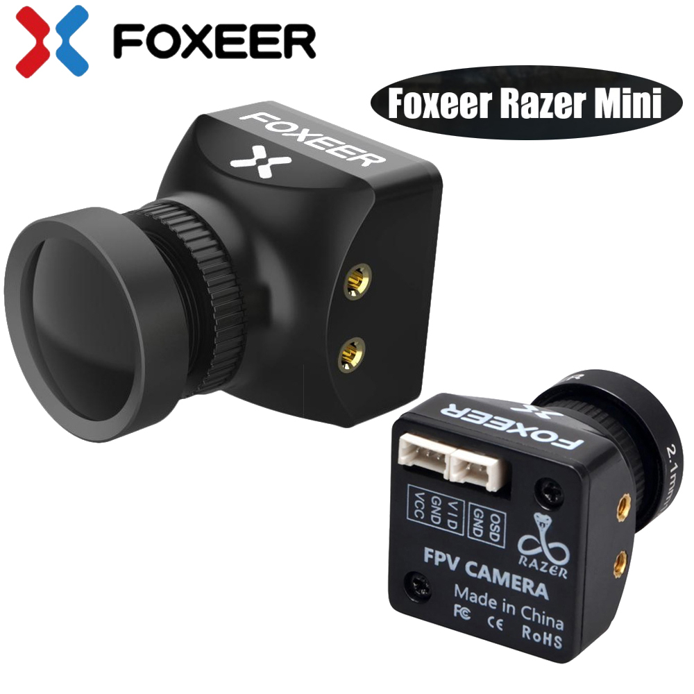 1pcs Foxeer Razer Mini HD 5MP 2.1mm Lente M12 1200TVL Câmera Padrão FPV ...