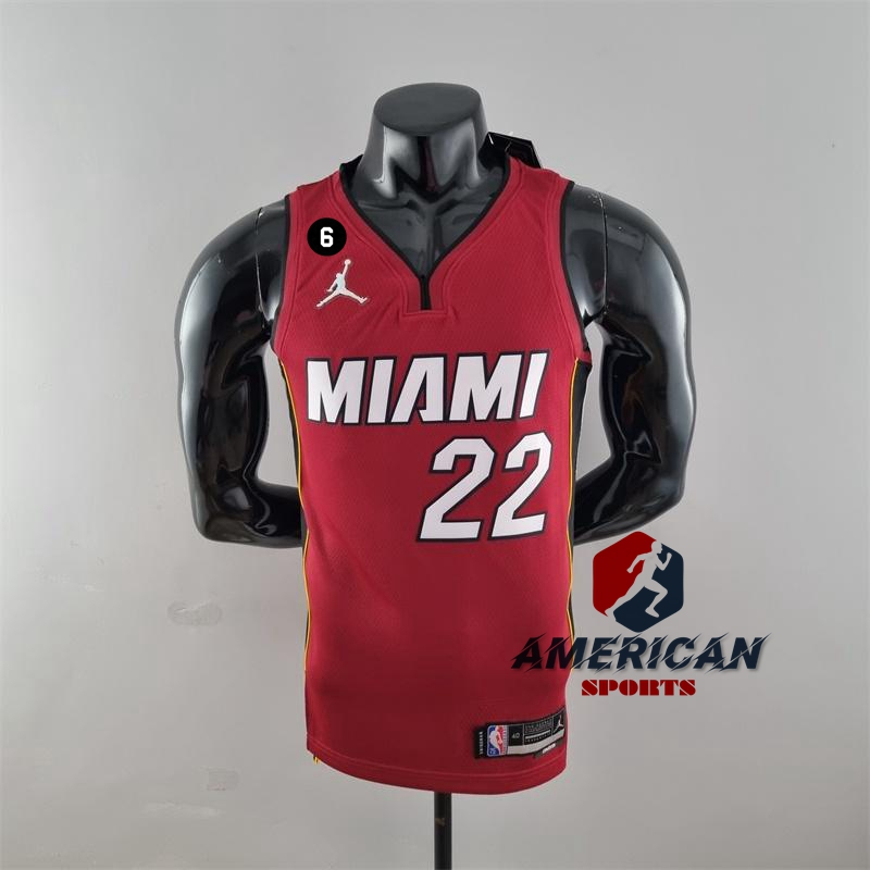Masculina Camisa 2023 Miami Heat Jimmy Butler Red Camiseta De ...
