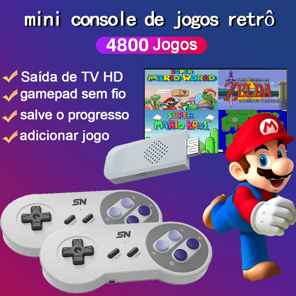[Value Choice] console De 16 Bits hdmi retro TV Sem Fio Para snes nes ...