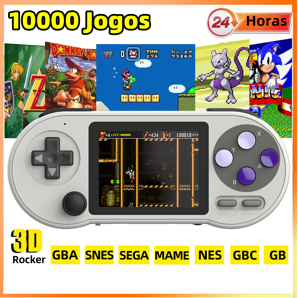 VILCORN SN PRO Console De Jogo Portátil De 3 Polegadas IPS Sem Fio 2 ...