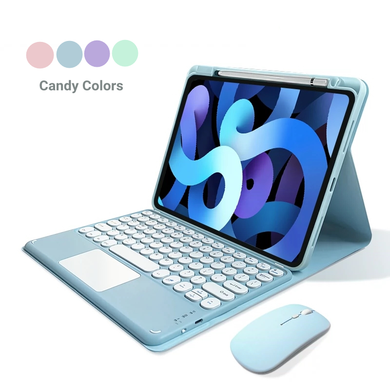 Capa De Couro Com Teclado Touchpad Para iPad 10 2022 10,9 Polegadas Pro ...