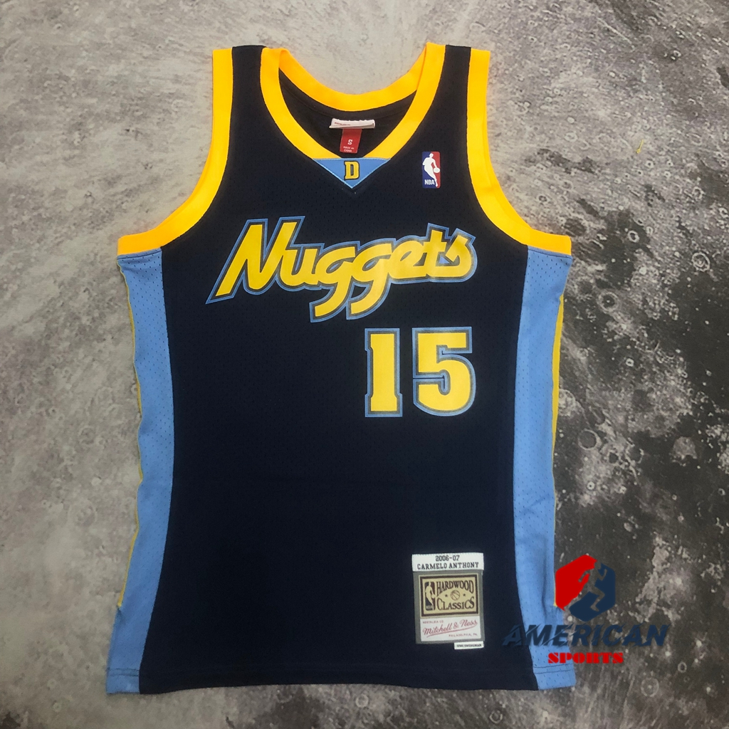 Masculino Camisa NBA Denver Nuggets Carmelo Anthony Camiseta Branco ...