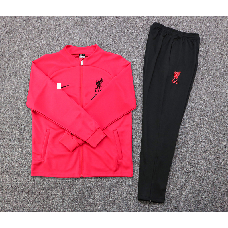 22-23 Conjunto de Jaqueta de Treinamento de Futebol Liverpool Pink Full ...