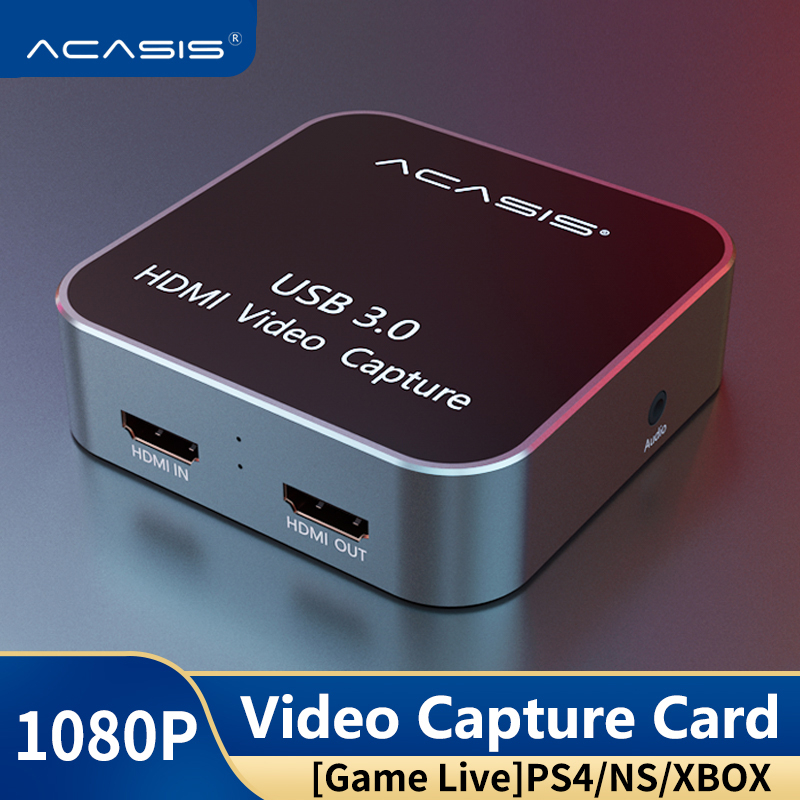 ACASIS HDMI Para USB3.0 Entrada Da Placa De Captura De Vídeo HD Saída ...
