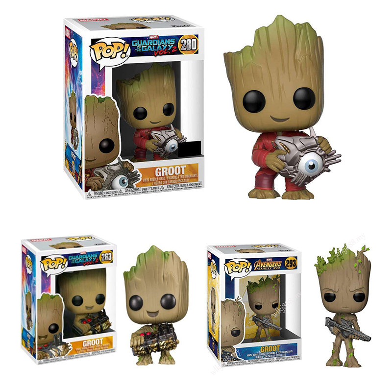 Funko Pop Guardians of The Galaxy Star Lord Raccoon Tree Groot 65 # 293 ...