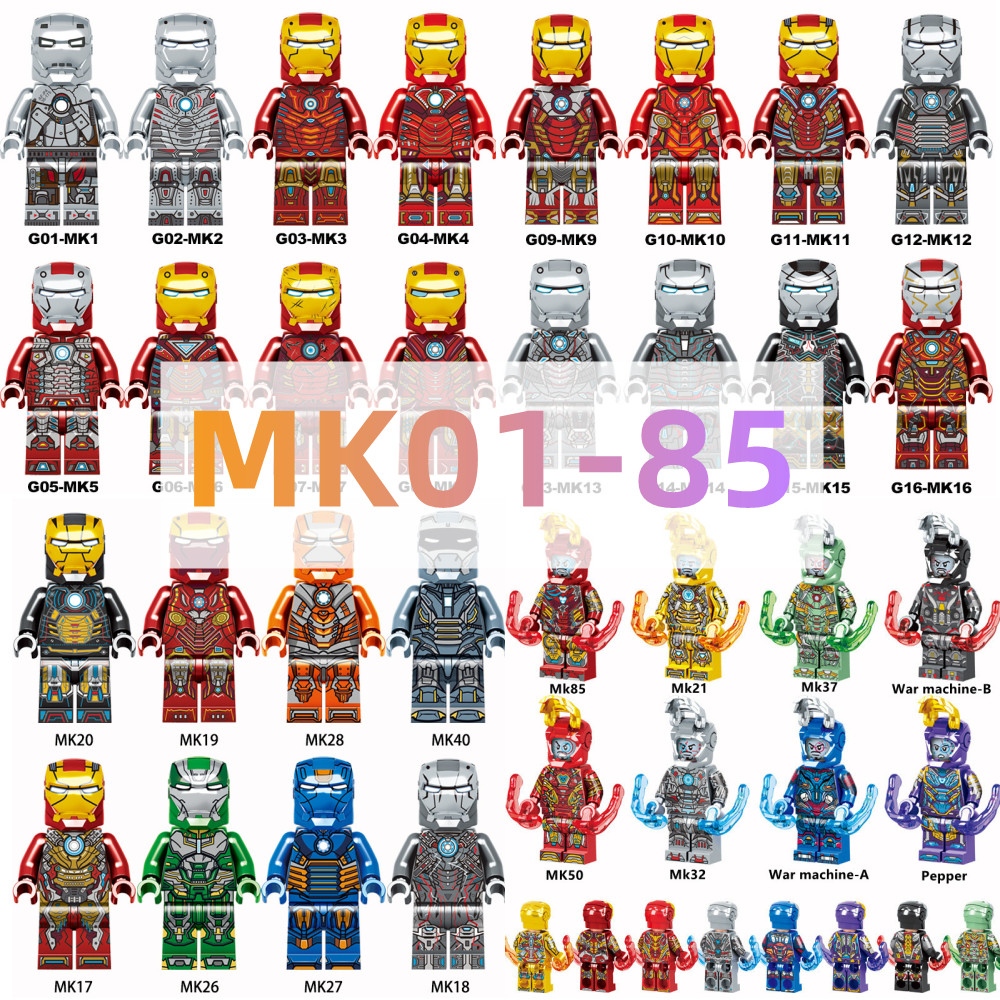 MK01-85 Mini Figuras De Fato De Armadura De 1 Peça Mk40 Blocos De ...