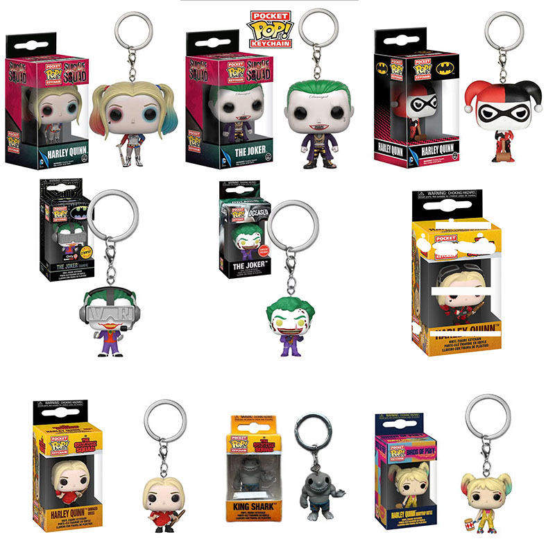 Funko Pop Chaveiro Homem De Palhaço Suicídio Argola Harley Quinn