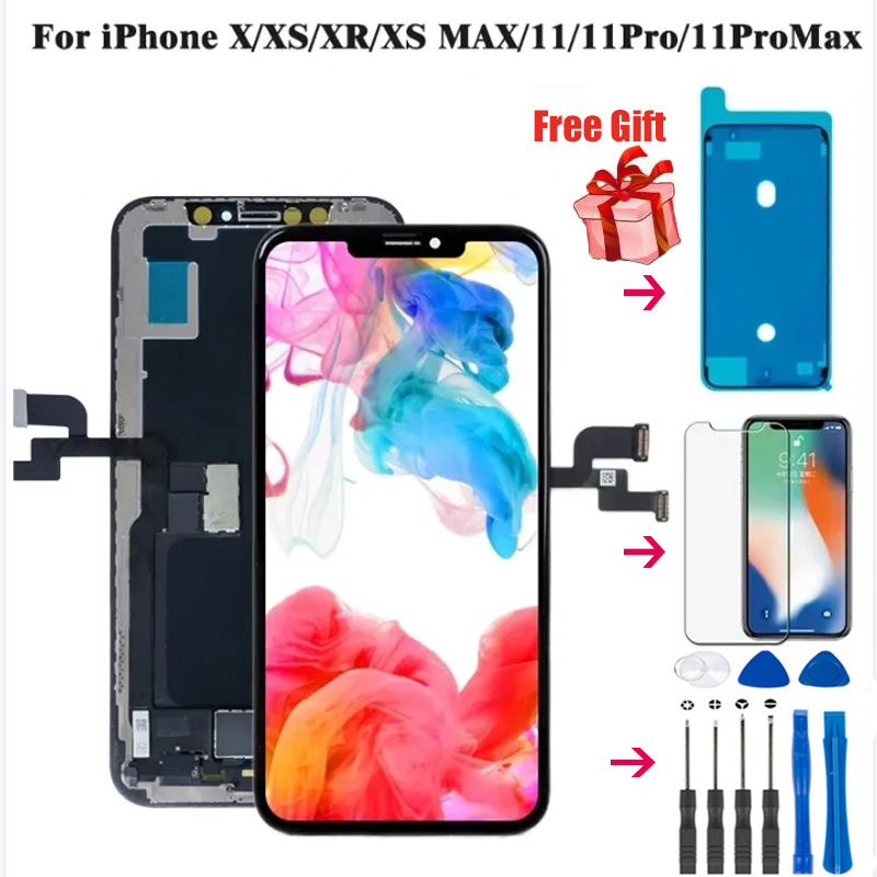 Incell Lcd De Alta Qualidade Para iPhone 13 12 11 Pro XR XS X MAX Display Com Digitalizador De ...