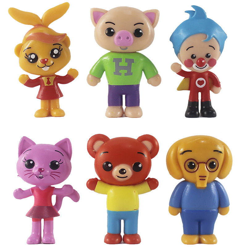 6pcs Plim Plim Action Figuras Hero Heart Ella Cartoon Bonecos Desenho ...