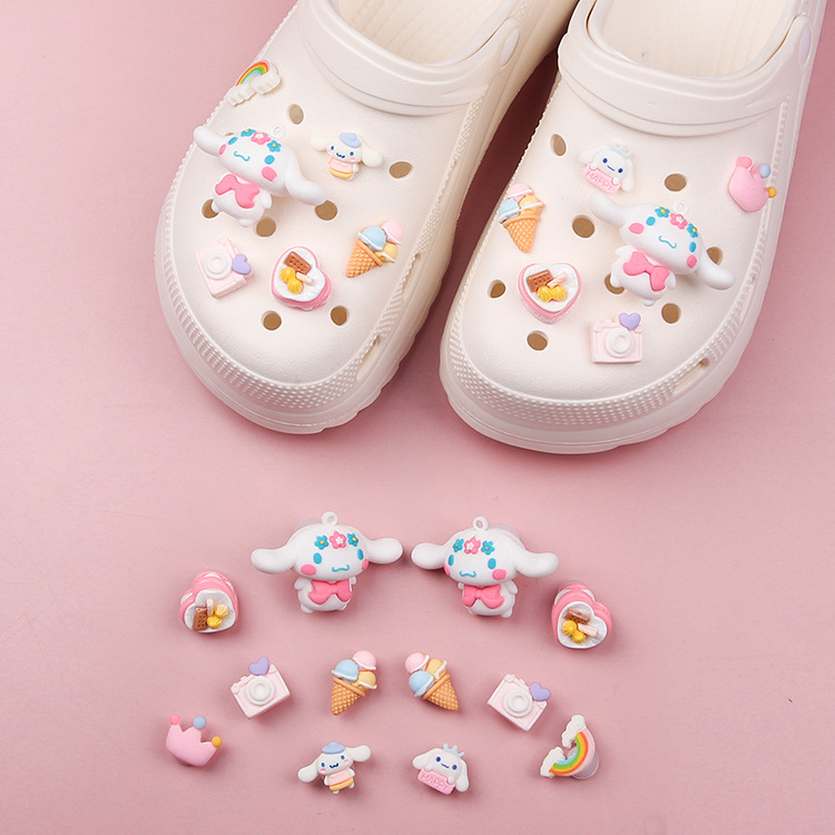 Crocs 12pcs/set Cartoon Yugui Dog Croc Jibbitz Sorvete Padrão De ...