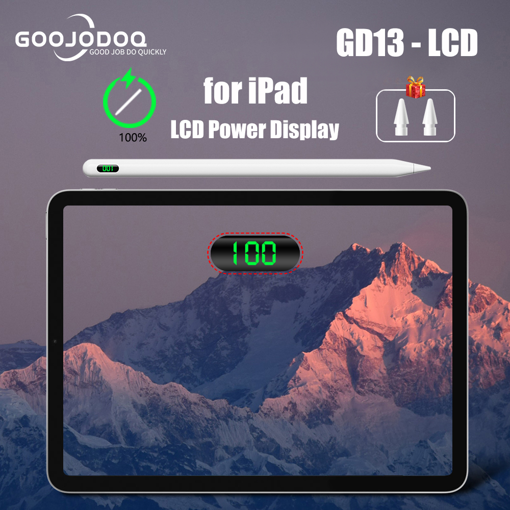 2023 Novo Goojodoq Para Lápis iPad 2 1 Caneta Stylus Com Visor Digital ...