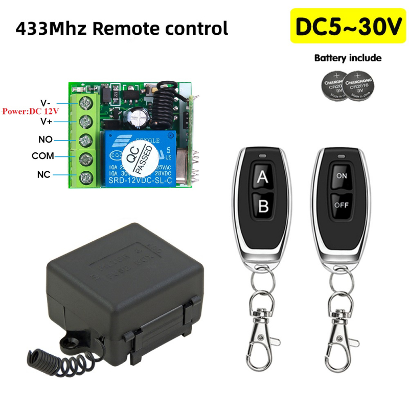 433Mhz RF TRANSMITTER Chave De Controle De Trava Eletrônica DIY Remoto ...