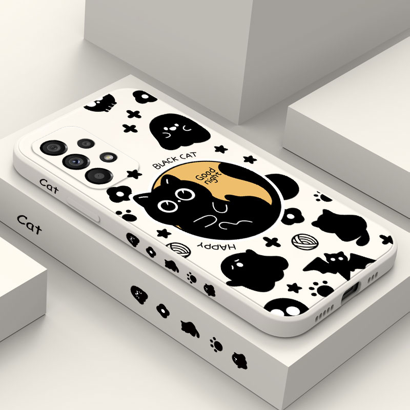 Capa De Telefone Para Gato Fantasma Samsung Galaxy A54 A34 A24 A14 A04 A04S A04E 4G 5G Silicone ...