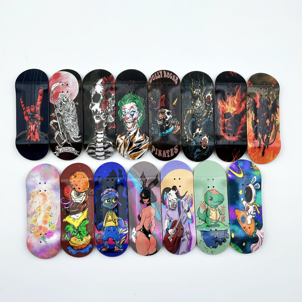 Deck De 34mm Com Gráfico Para Skate Profissional De Dedo | Shopee Brasil