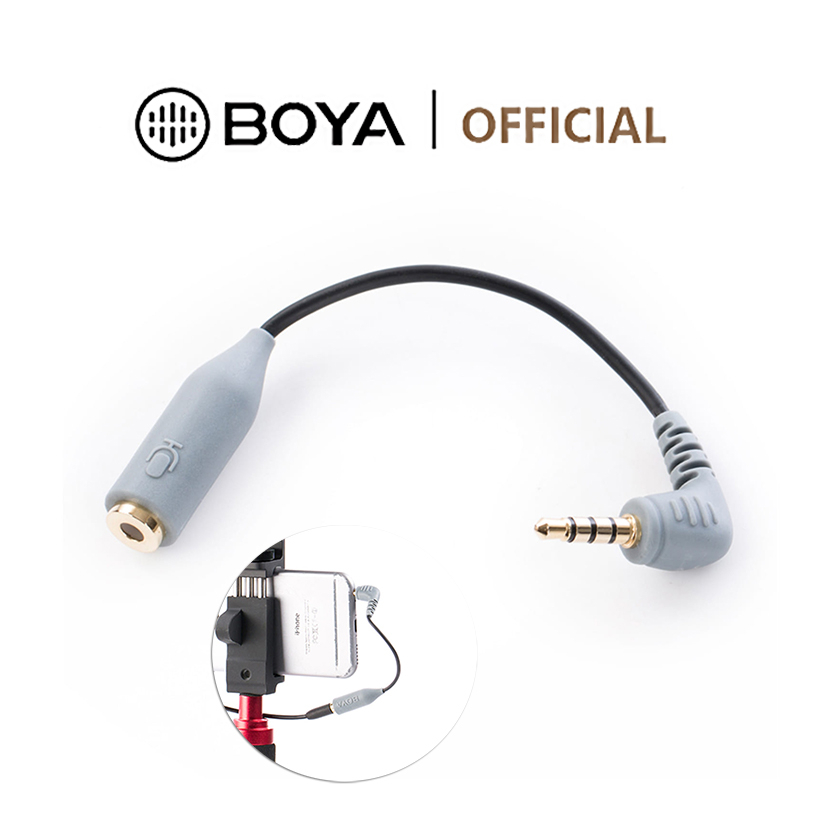 BOYA BY-CIP2 Pro 3.5mm TRS (Fêmea) A 3.5mm TRRS (Macho) Adaptador De Áudio | Shopee Brasil