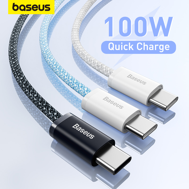 Baseus 100W PD USB-C To Type-C Cable Compatible For iPhone 15 Macbook ...