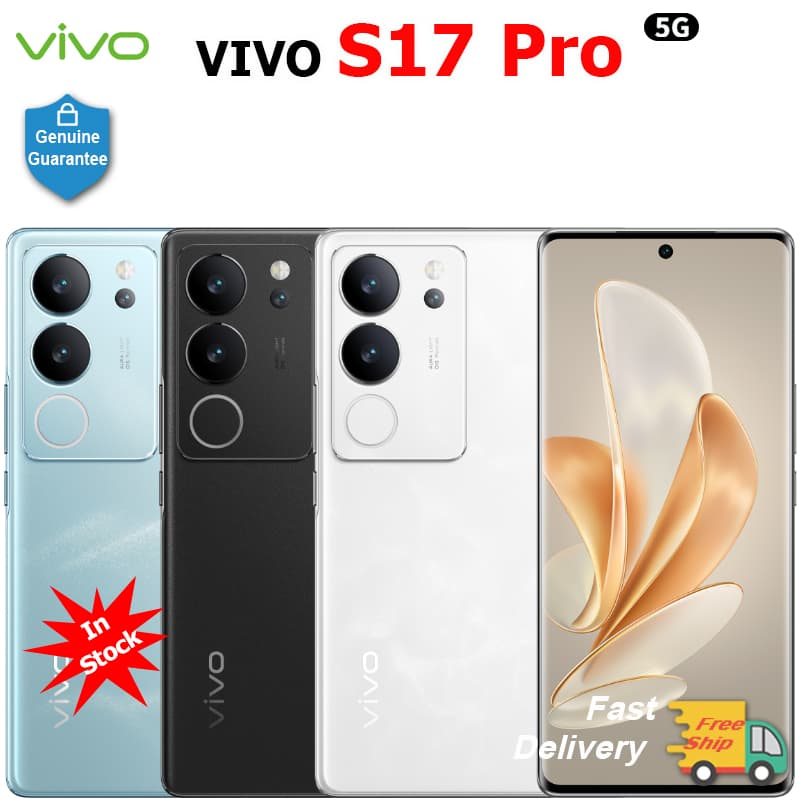 Nova Marca Original Vivo S17 Pro 5G MTK Dimensidade 8200 6,78 Polegadas AMOLED 120HZ 4600MAH 80W ...