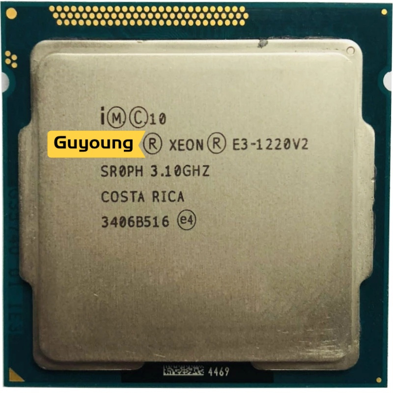 YZX Xeon E3 1220 V2 E3-1220V2 3,1 GHz Processador CPU Quad-Core Usado 8M 69W LGA 1155 ...
